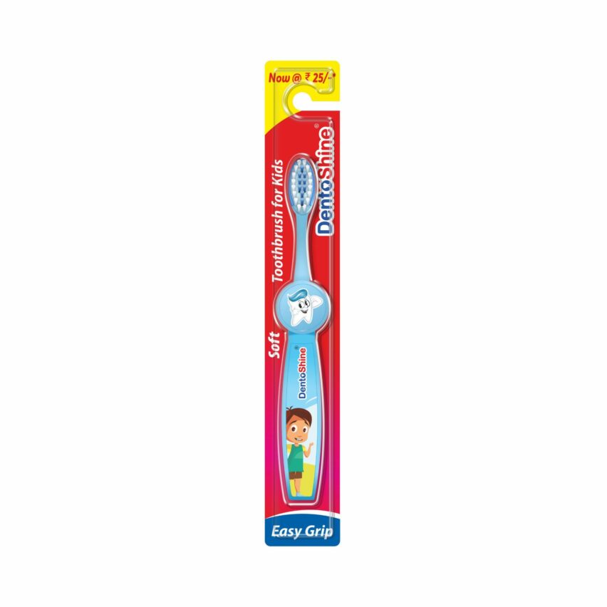 Easy Grip Toothbrush for Kids (Blue) – Dentoshine